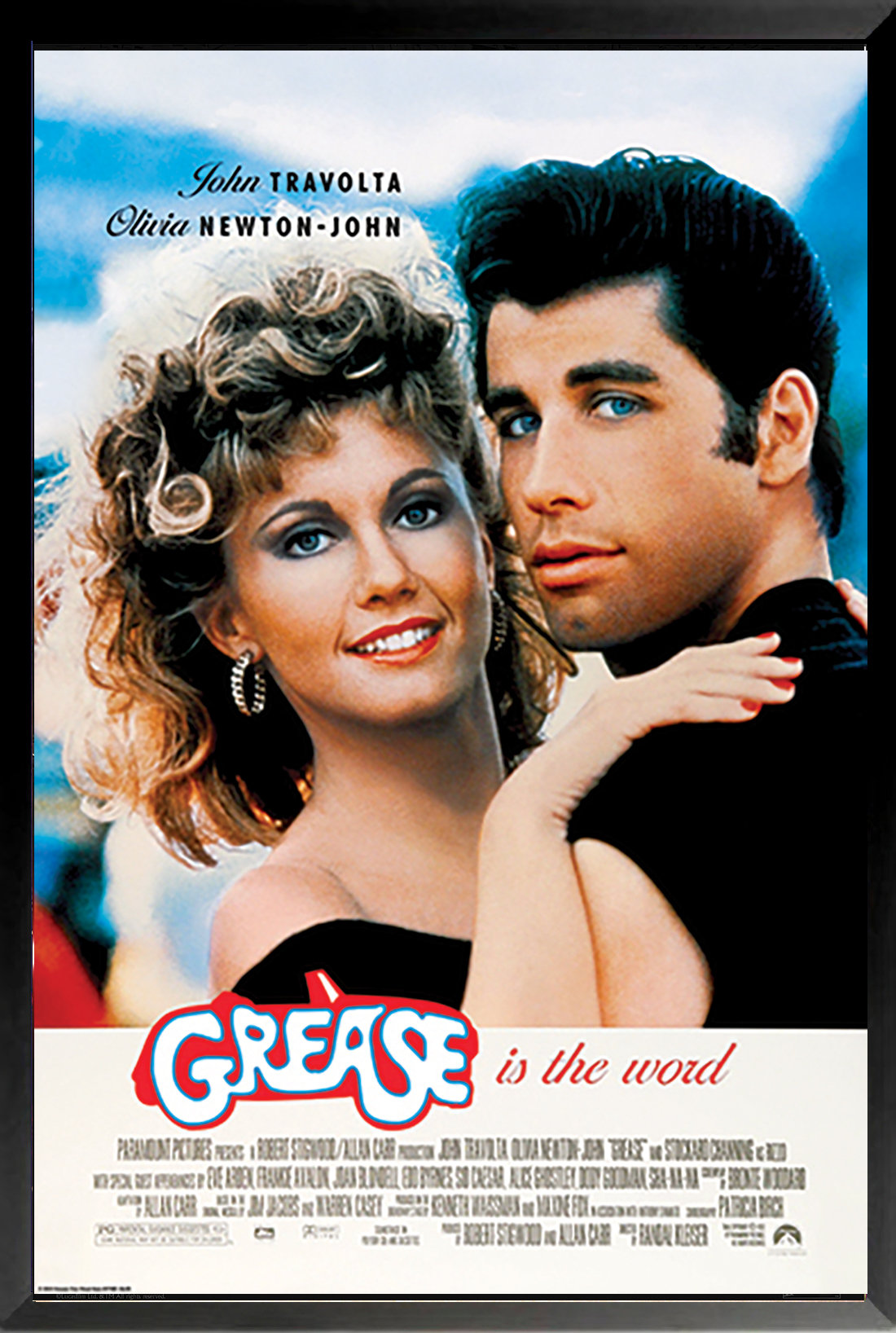 Buy Art For Less Grease The Movie Advertising Framed On Poster Paper ...