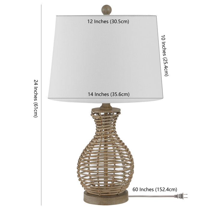 Sand & Stable Karter Wicker/Rattan Table Lamp & Reviews | Wayfair