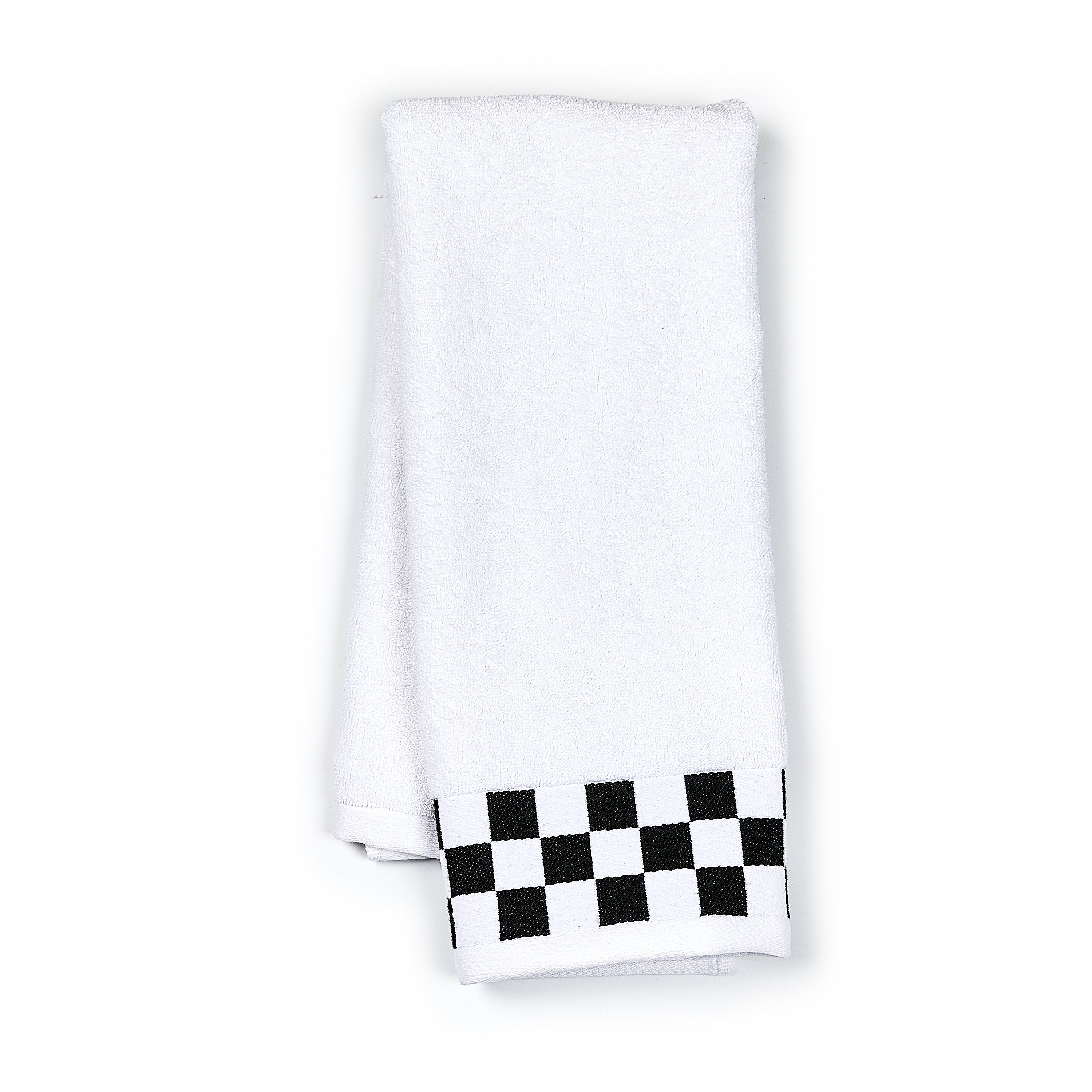MacKenzie-Childs Mocha Check Hand Towel with Check Border | Wayfair