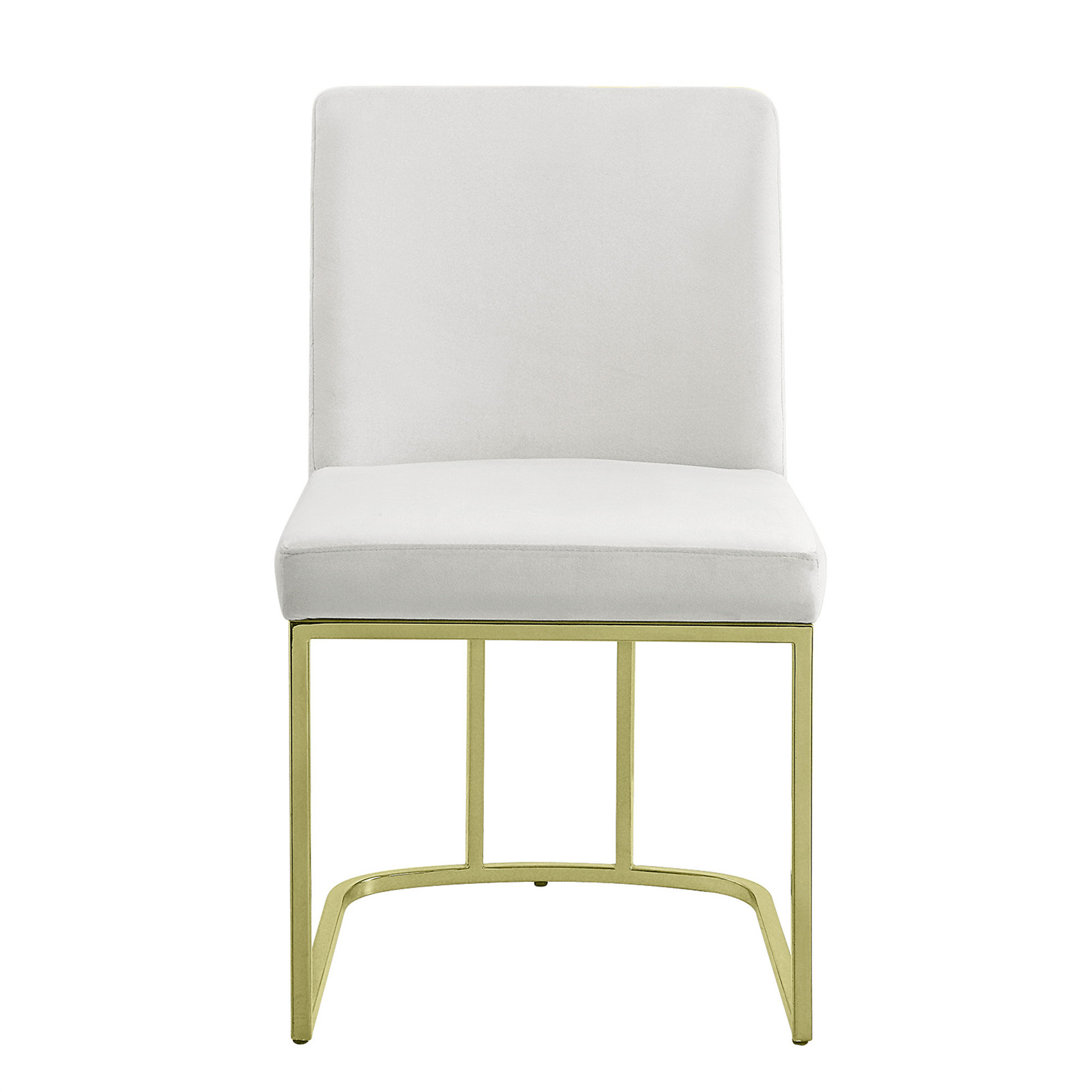 Everly Quinn Gold Side Chair With Metal Base (Set Of 2) | Wayfair