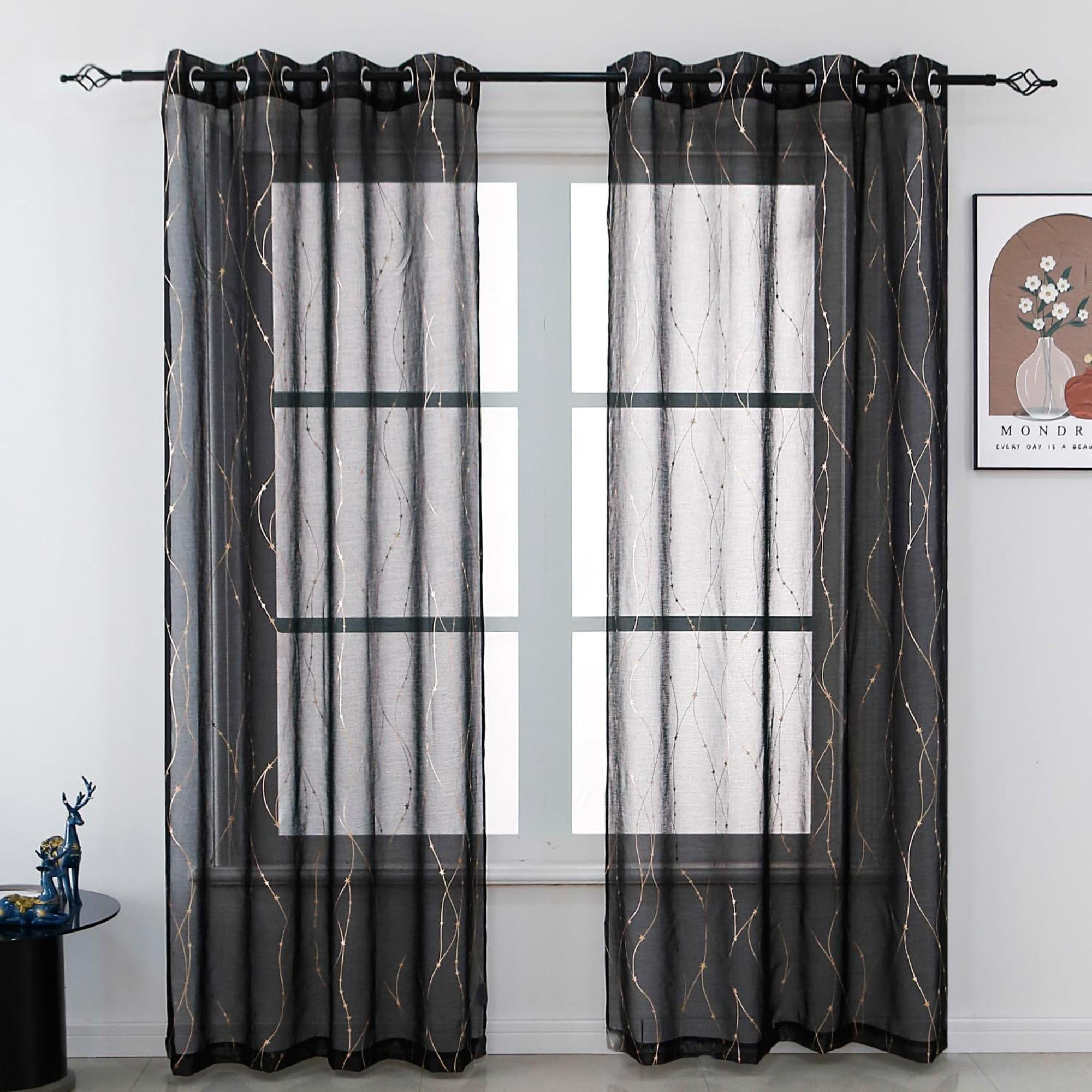 Winston Porter Curtains For Living Room Privacy & Light Filtering Semi ...