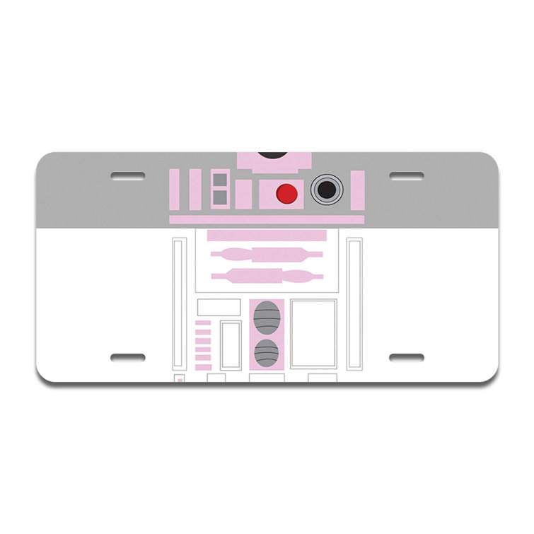 SignMission Pink Cyber Bot Aluminum Licence Plate| Licence Plate 12" X ...