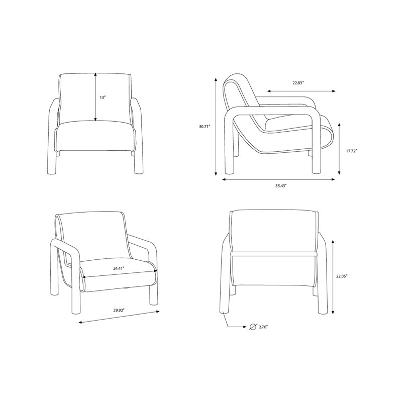 AllModern Ismenia Modern Accent Chair | AllModern