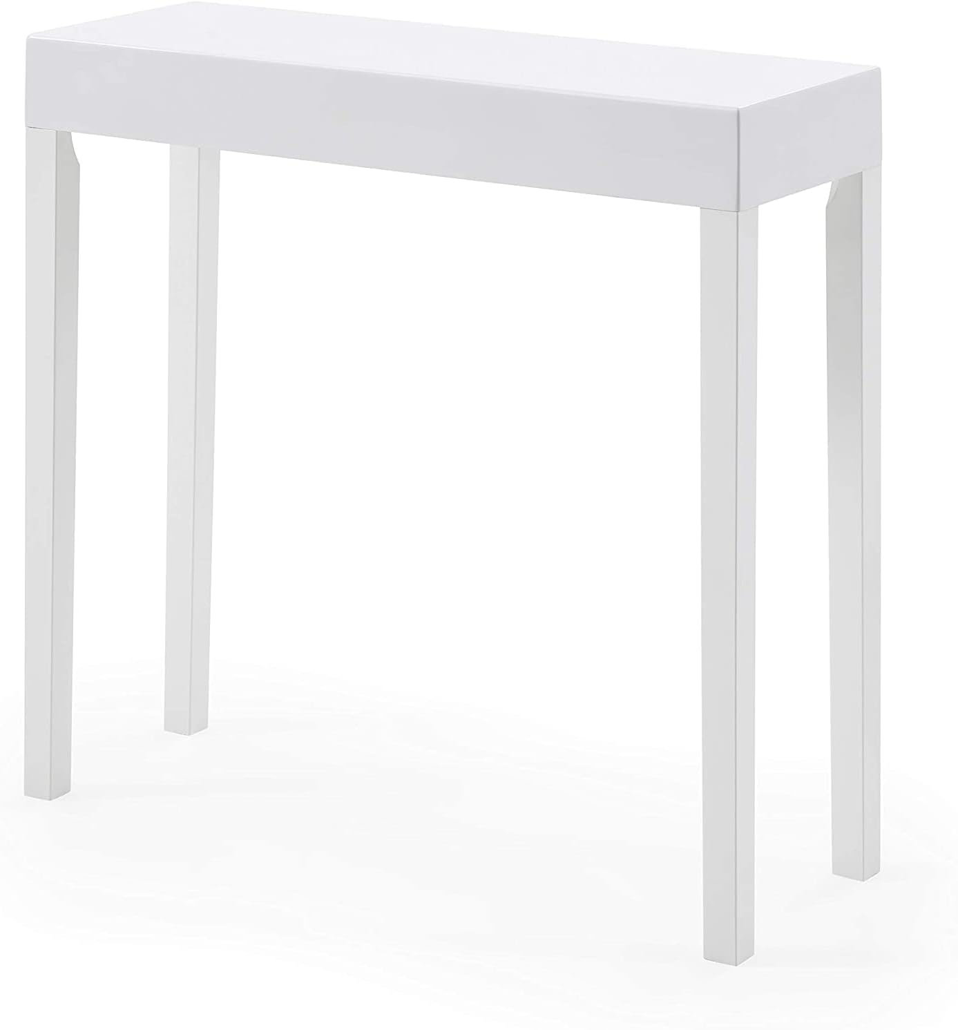 Ebern Designs Modern Amy Console Table, Sofa Table, White | Wayfair