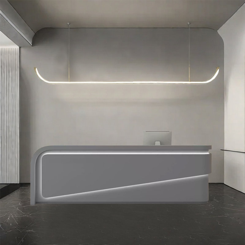 Artistic Soul XKX Premium Furniture Rectangular Modern Front Desk ...