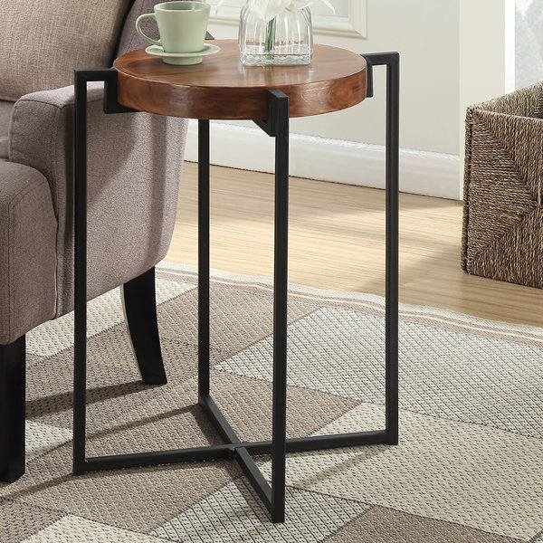 Loon Peak® Longmeadow Round Tray Table & Reviews | Wayfair