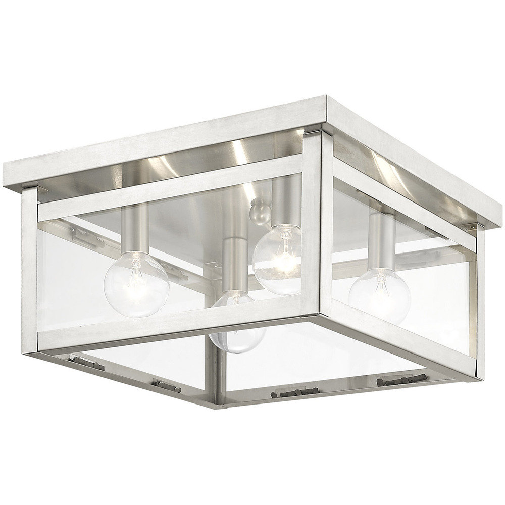 Hokku Designs Bennetta Glass Flush Mount | Wayfair