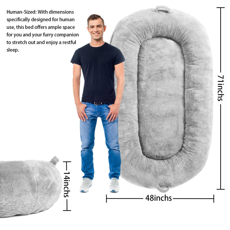 Tucker Murphy Pet™ Large Dog Bed Washable Human Size Bed With Removable ...