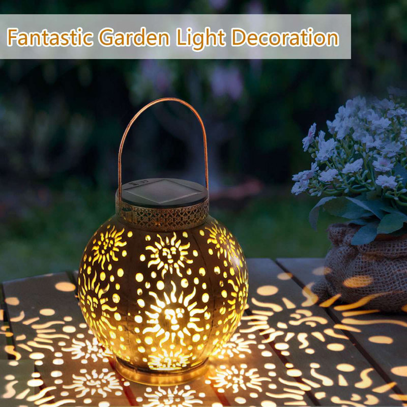 Deago 9.4" Solar Powered Integrated LED Outdoor Lantern | Wayfair