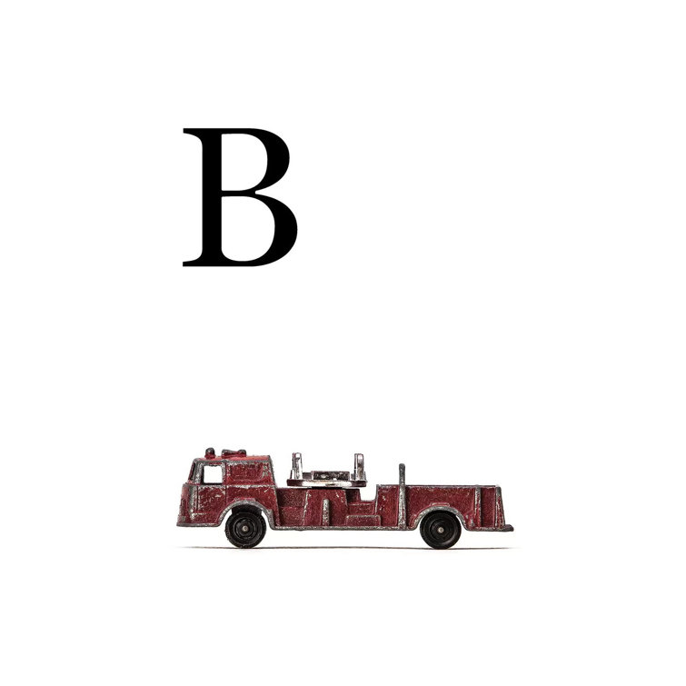 Williston Forge B Fire Engine Letter - Graphic Art on Canvas | Wayfair ...