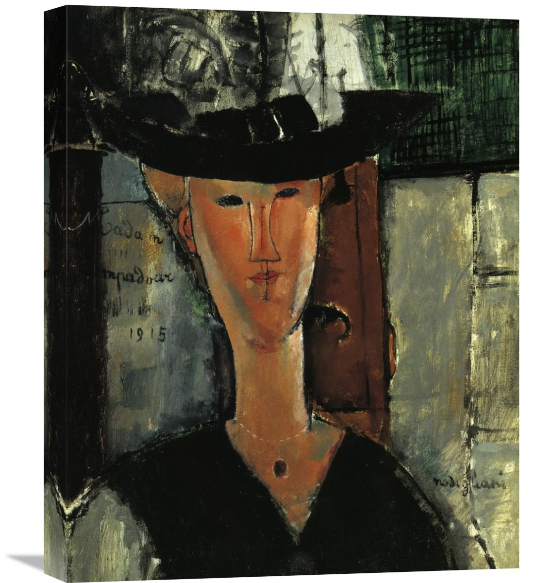 Global Gallery 'Madam Pompadour' by Amedeo Modigliani Painting Print on ...