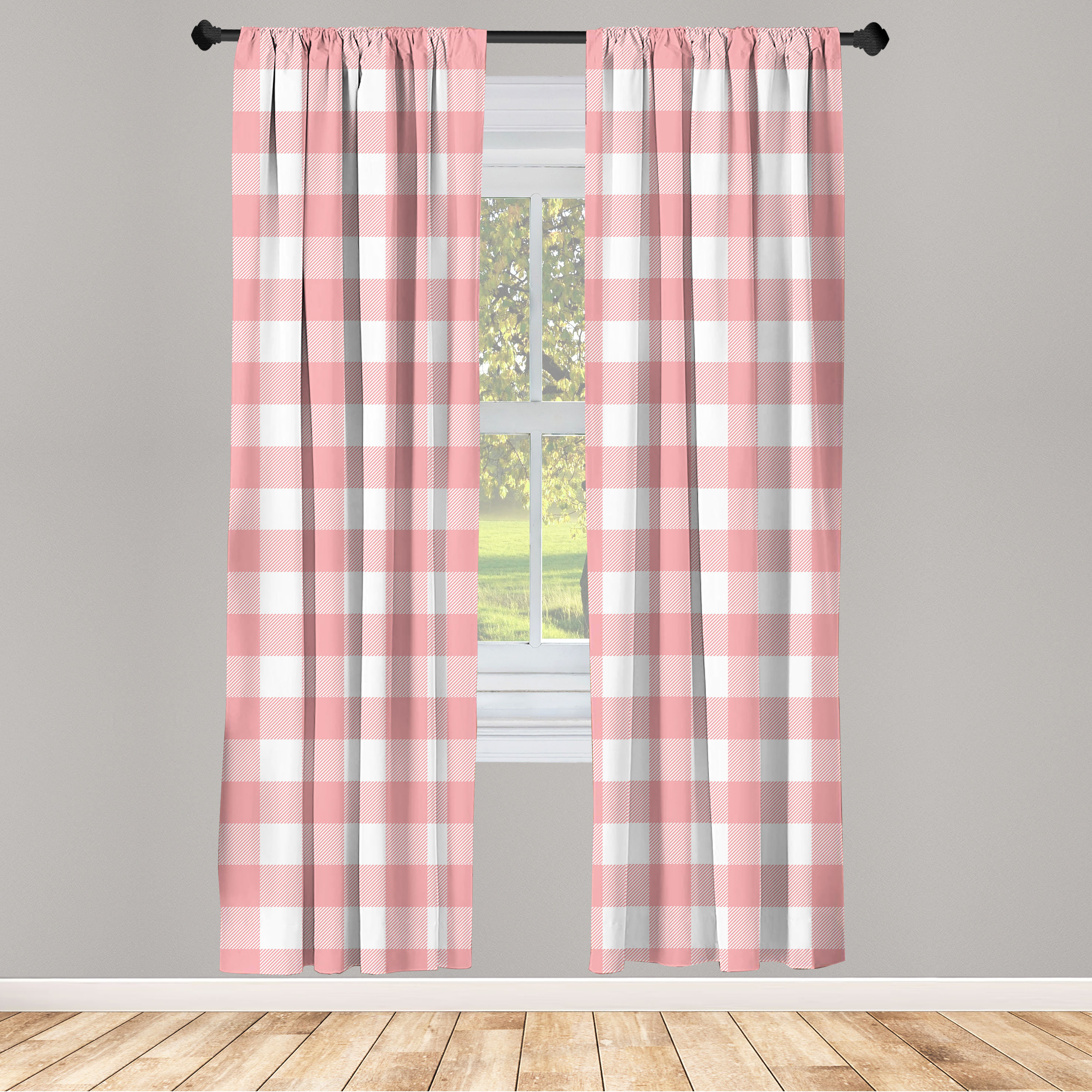 East Urban Home Buffalo Check 4-Panel Curtains, Squares and Lines ...