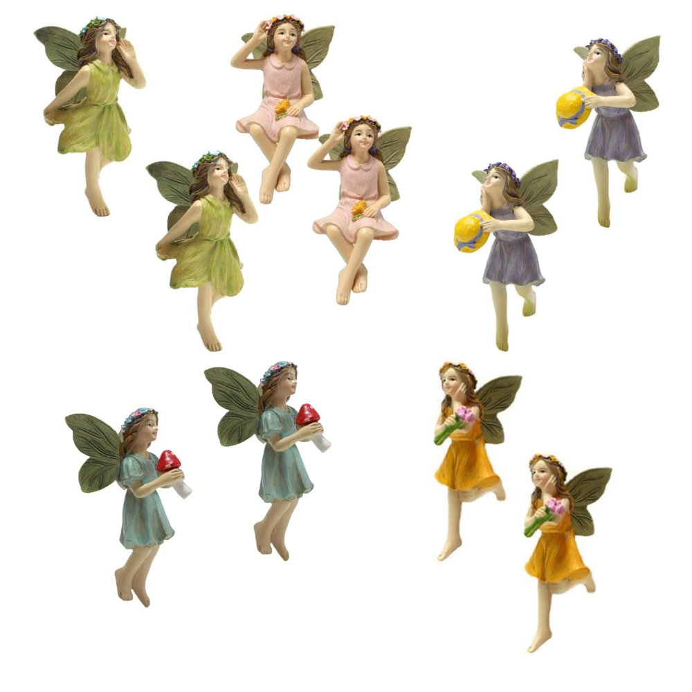 Trinx 10 Pcs Garden Miniatures Fairies Mini Garden Figurine Fairies ...