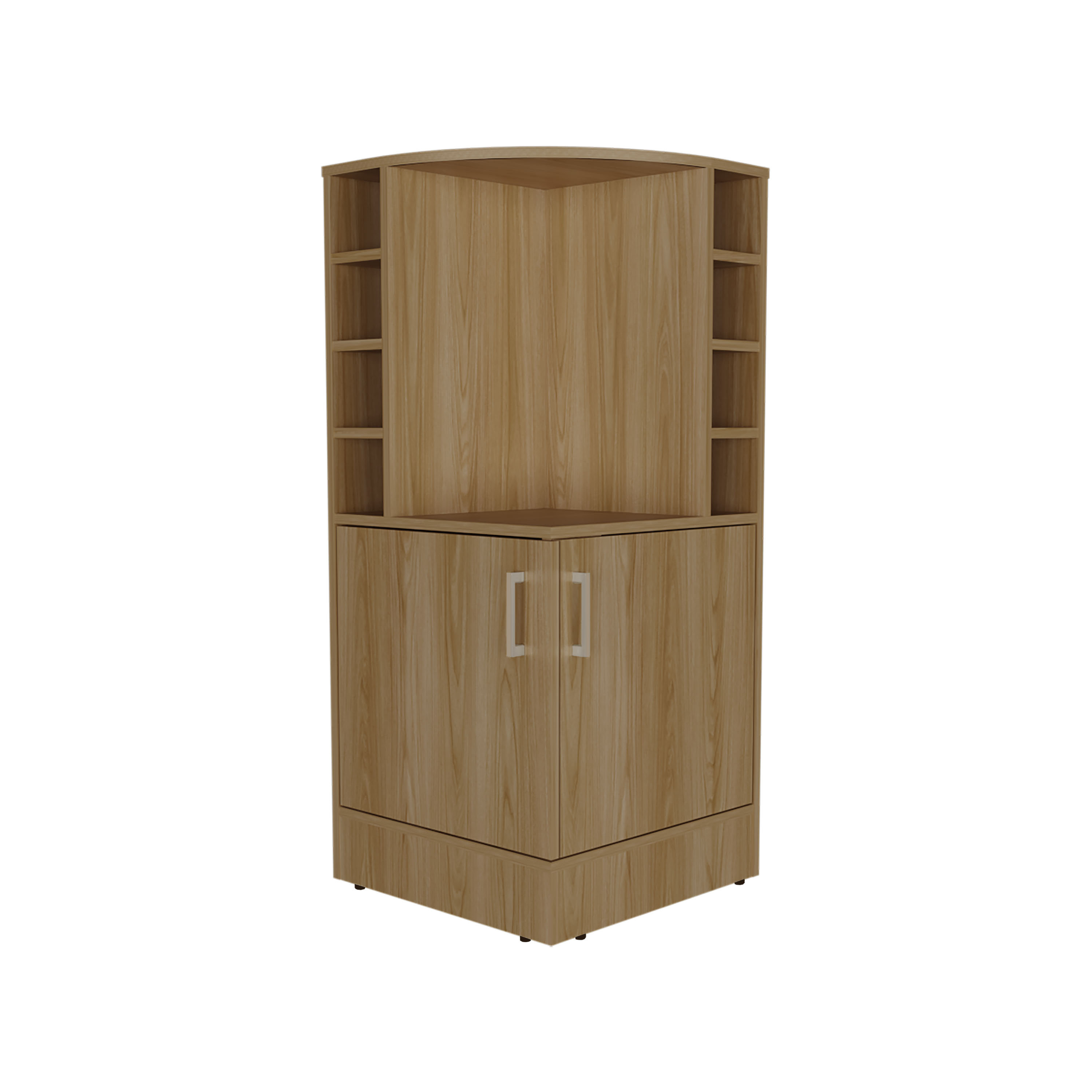 Latitude Run® 43 Inch Tall Corner Bar Cabinet Particle Board Wine ...