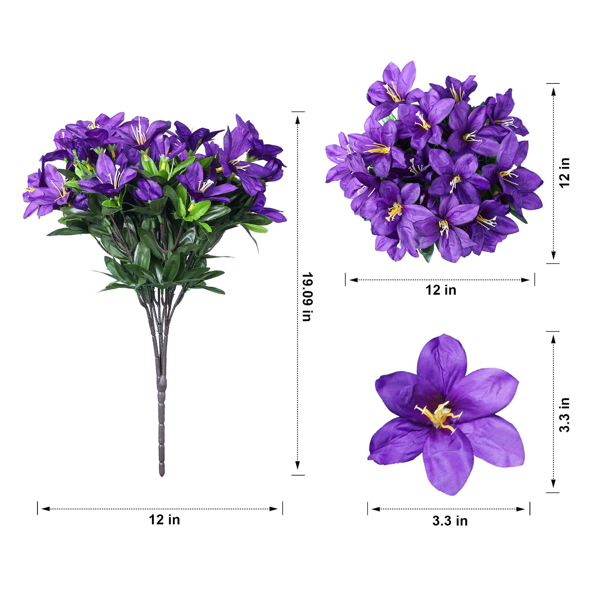 Ophelia & Co. Artificial Faux Plants Flowers For Outdoors 3 Bundles ...