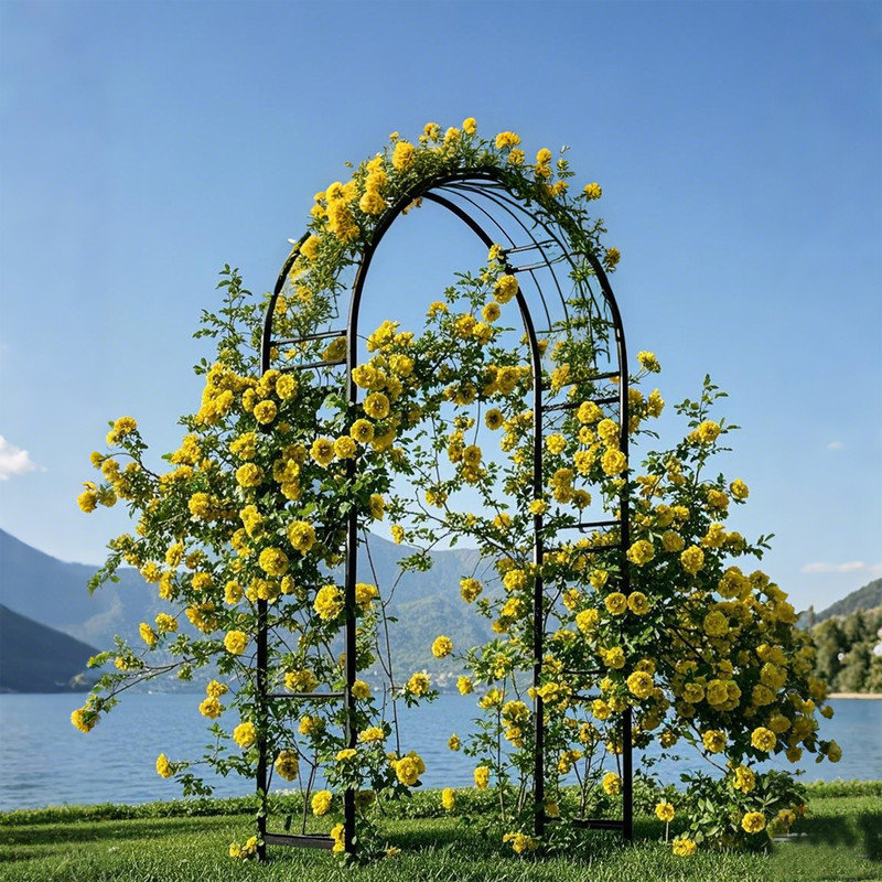 Blue Elephant Garden Arch For Outdoors, 8FT Heavy-Duty Metal Trellis ...