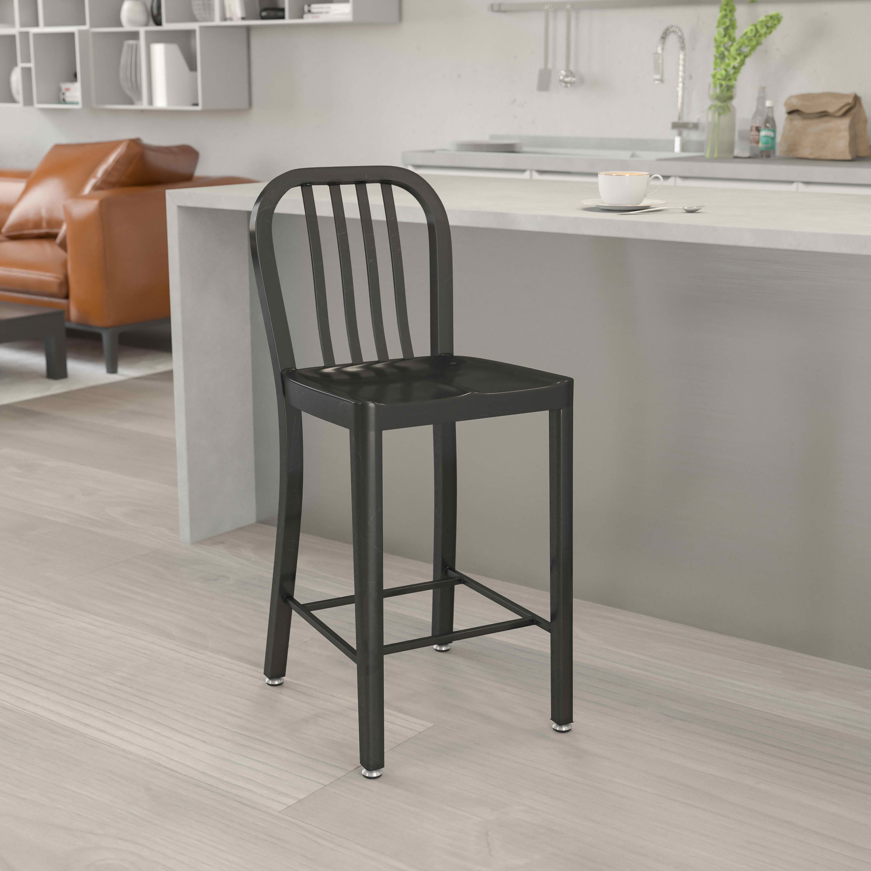 Wade Logan® Carouthers 24" Commercial Grade Metal Counter Height Stool ...