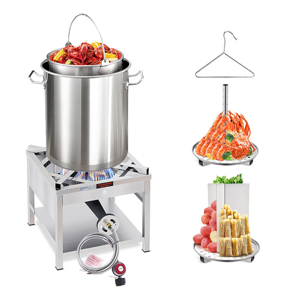 ARC 40qt Seafood Boiling Kit, 200,000btu Propane Burner And Stainless ...