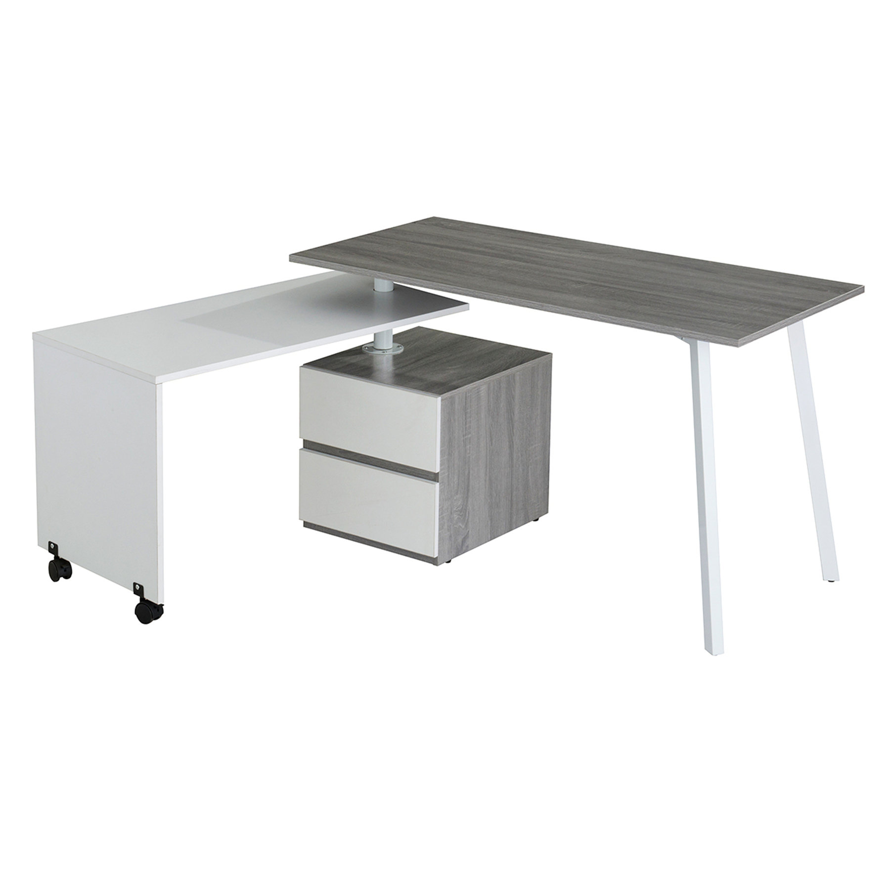 Corrigan Studio Rotating Multi-Positional Modern Desk - Wayfair Canada