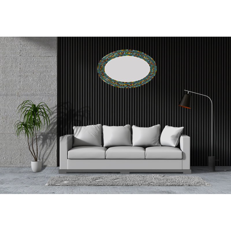 Winston Porter Zorigs Mosaic Mirror, Handcrafted Mosaic Decorative Wall ...
