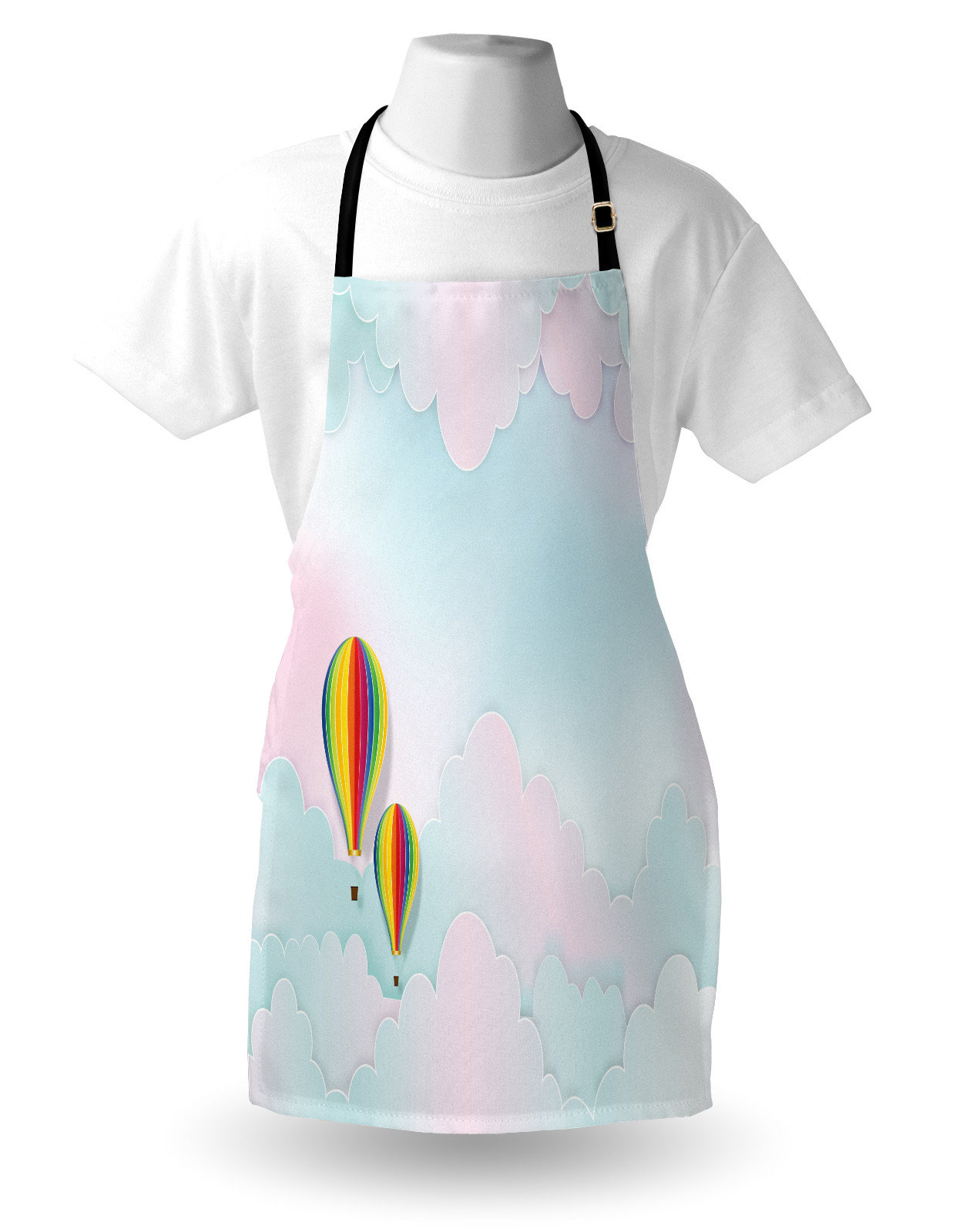 Dakota Fields Hot Air Balloon Apron Unisex Dreamy Gradient Sky Adult ...