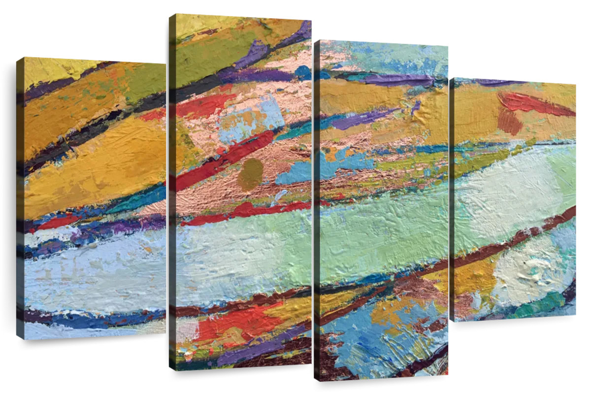 Wade Logan® Avery Textured Abstract Colors | Wayfair