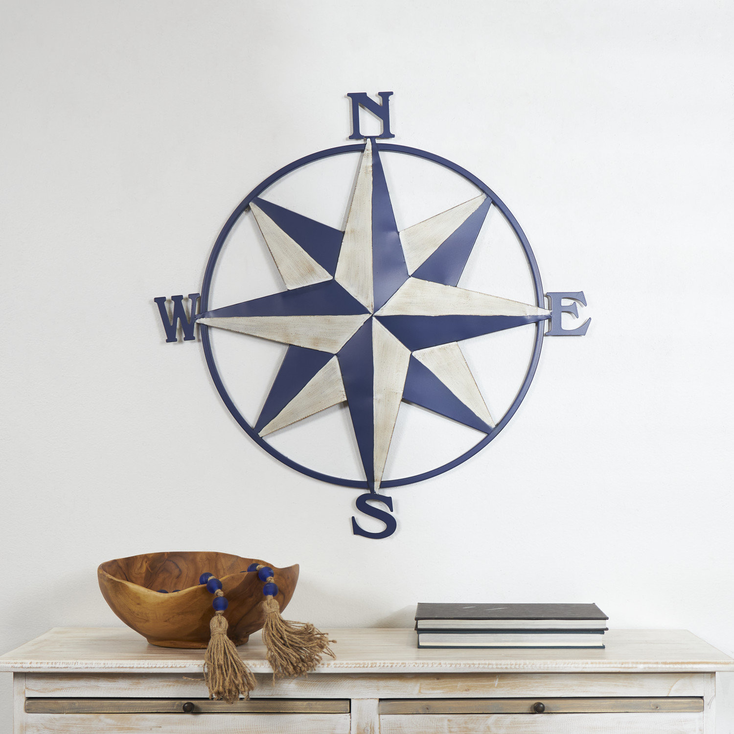 Breakwater Bay Metal Distressed Compass Wall Décor & Reviews | Wayfair