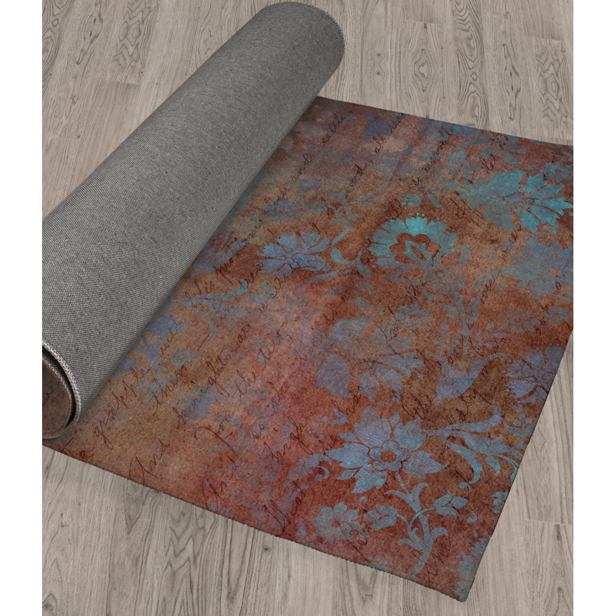 Latitude Run® Lerch Copper/Brown/Blue Rug & Reviews | Wayfair