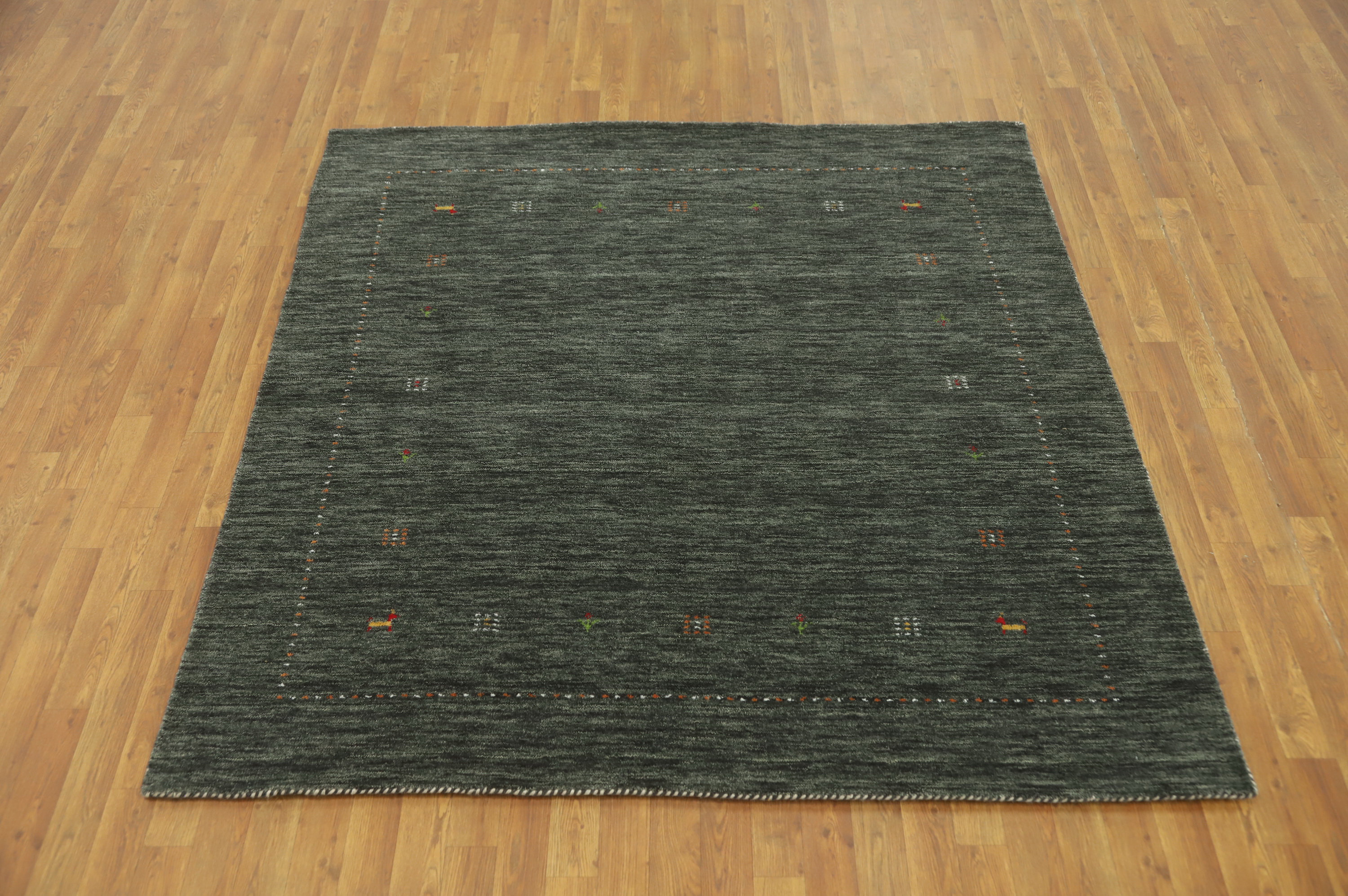 Hokku Designs Handmade Wool Gabbeh Style Square Area Rug 6x6 | Wayfair