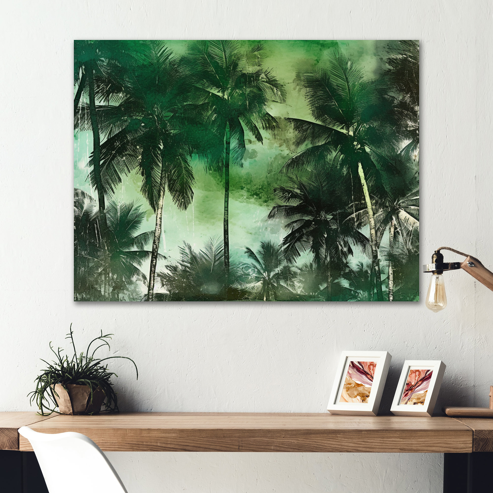 Bayou Breeze Monochrome Palm Tree Paradise I - Palms & Palm Trees Metal ...