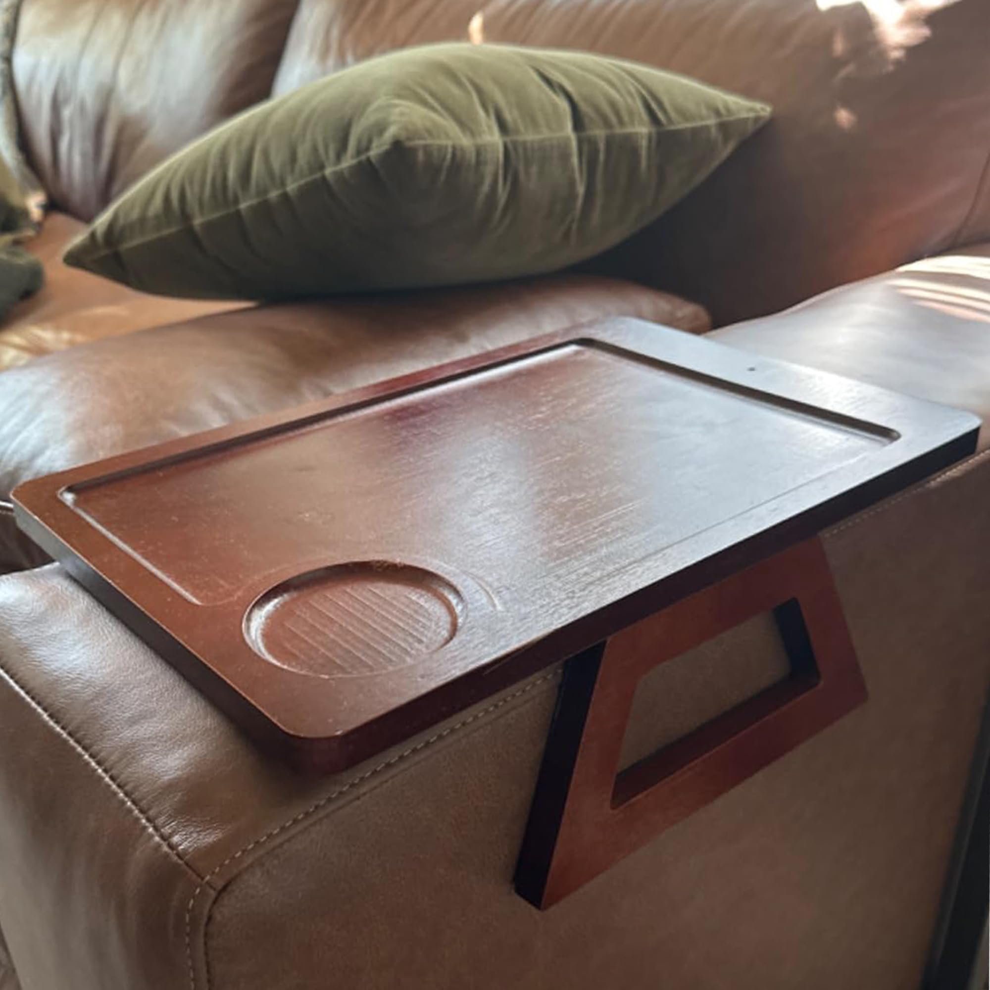 Millwood Pines Large Sofa Armrest Tray For Wide Sofas, Foldable Sofas ...