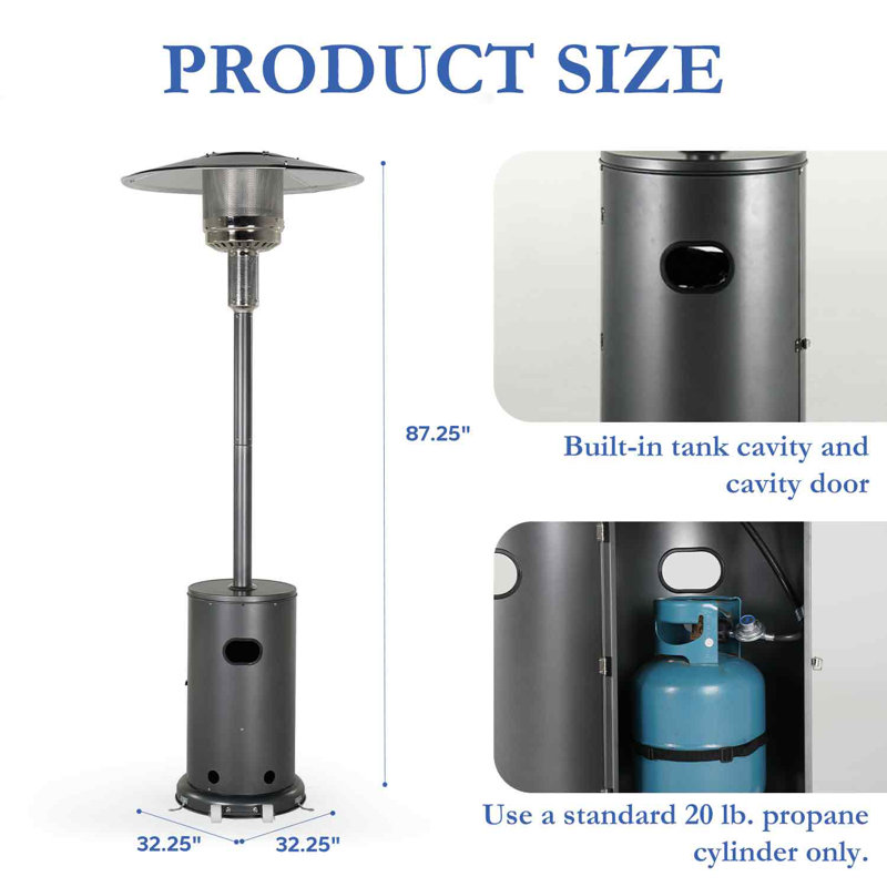 PANDA GENIUS 48000 BTU Propane Standing Patio Heater | Wayfair