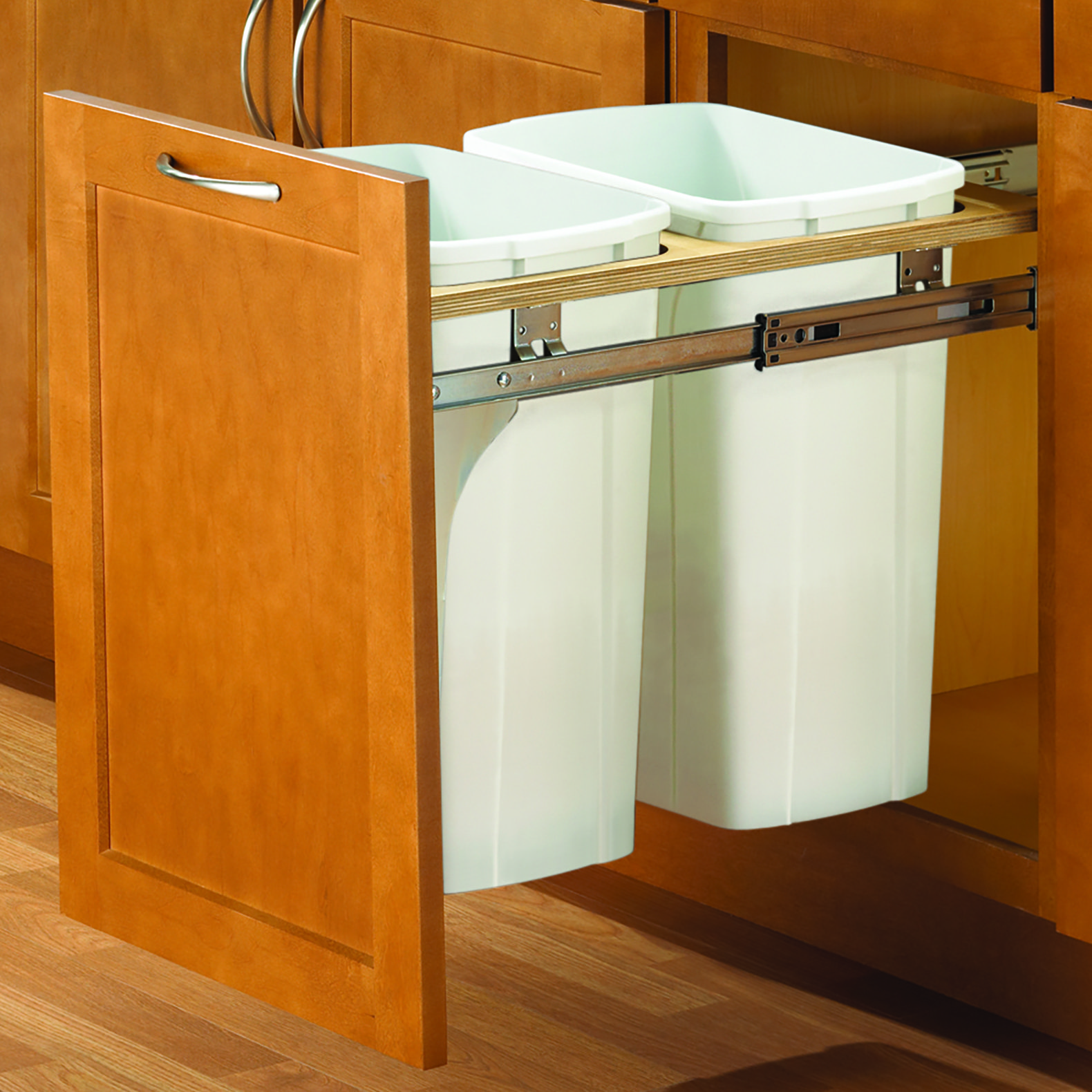 Knape&Vogt Plastic Open Pull Out Trash Can - 8.75 Gallons - Wayfair Canada