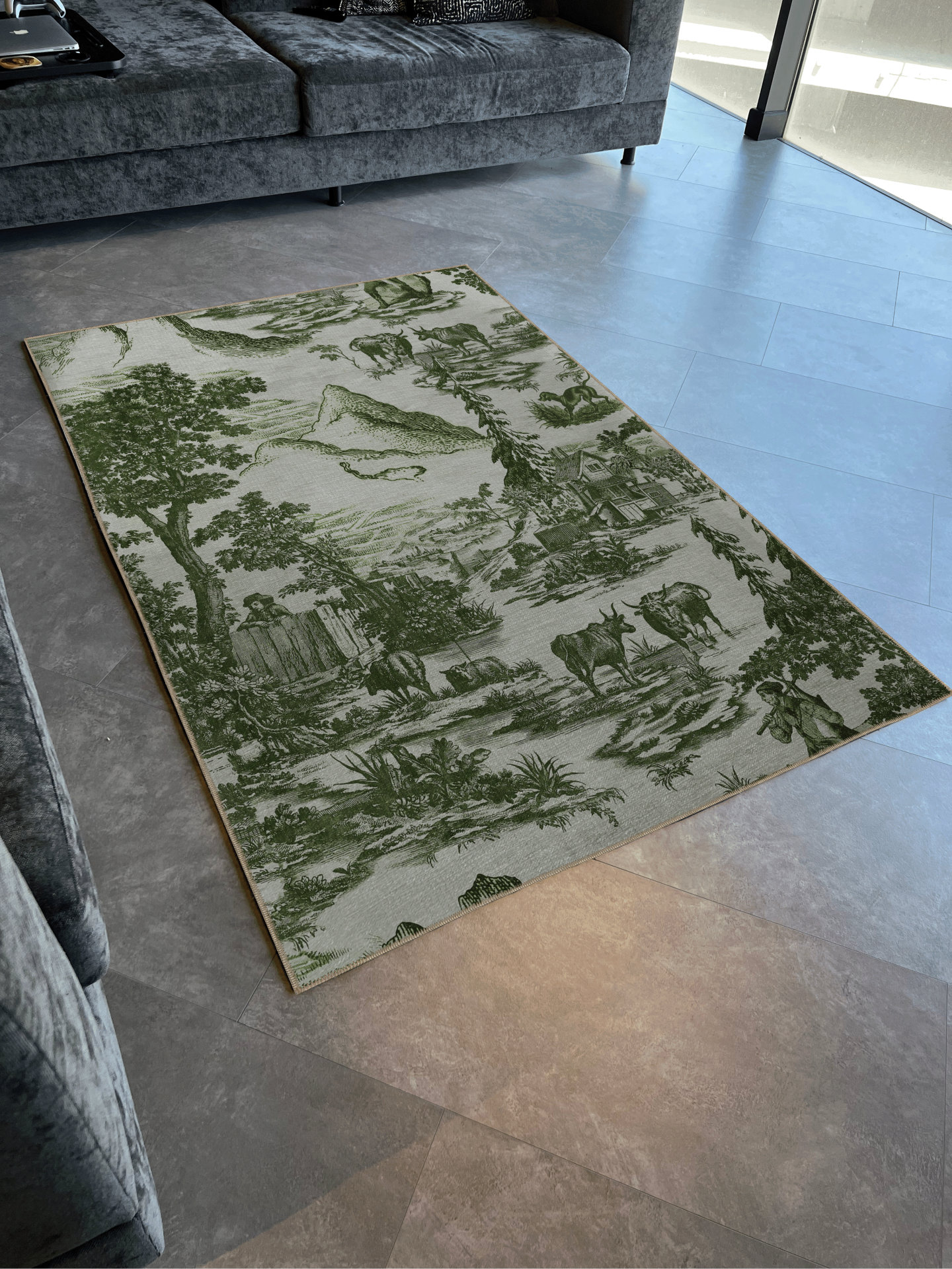 Red Barrel Studio® Green-Beige Themed Forest Village Design Tree and ...