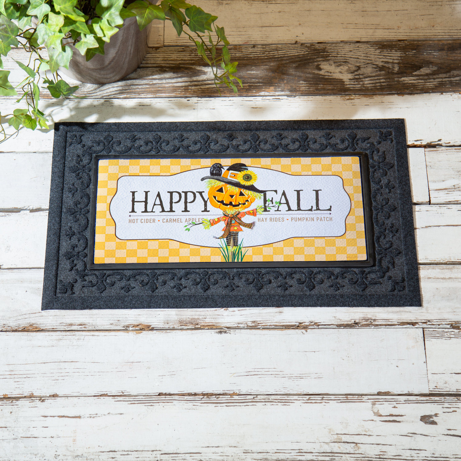 Ophelia & Co. Hello Pumpkin Scarecrow Sassafras Switch Mat | Wayfair