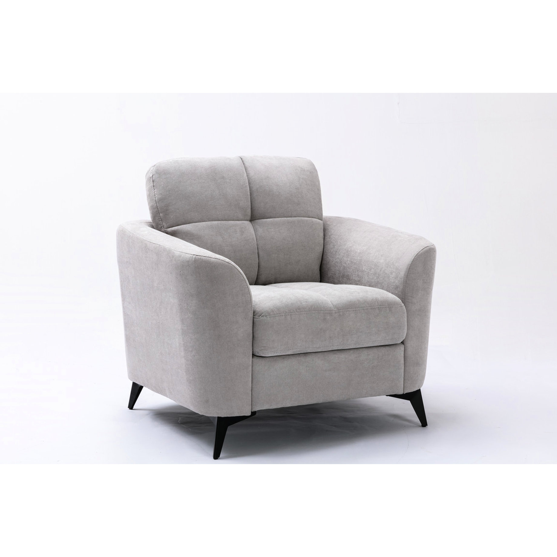 Hokku Designs Gray Chair With 21.5" Seat Depth, 39", Cushion, Pocket ...