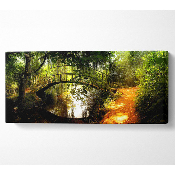 Union Rustic Arched Bridge Reflections - Wrapped Canvas Art Prints ...