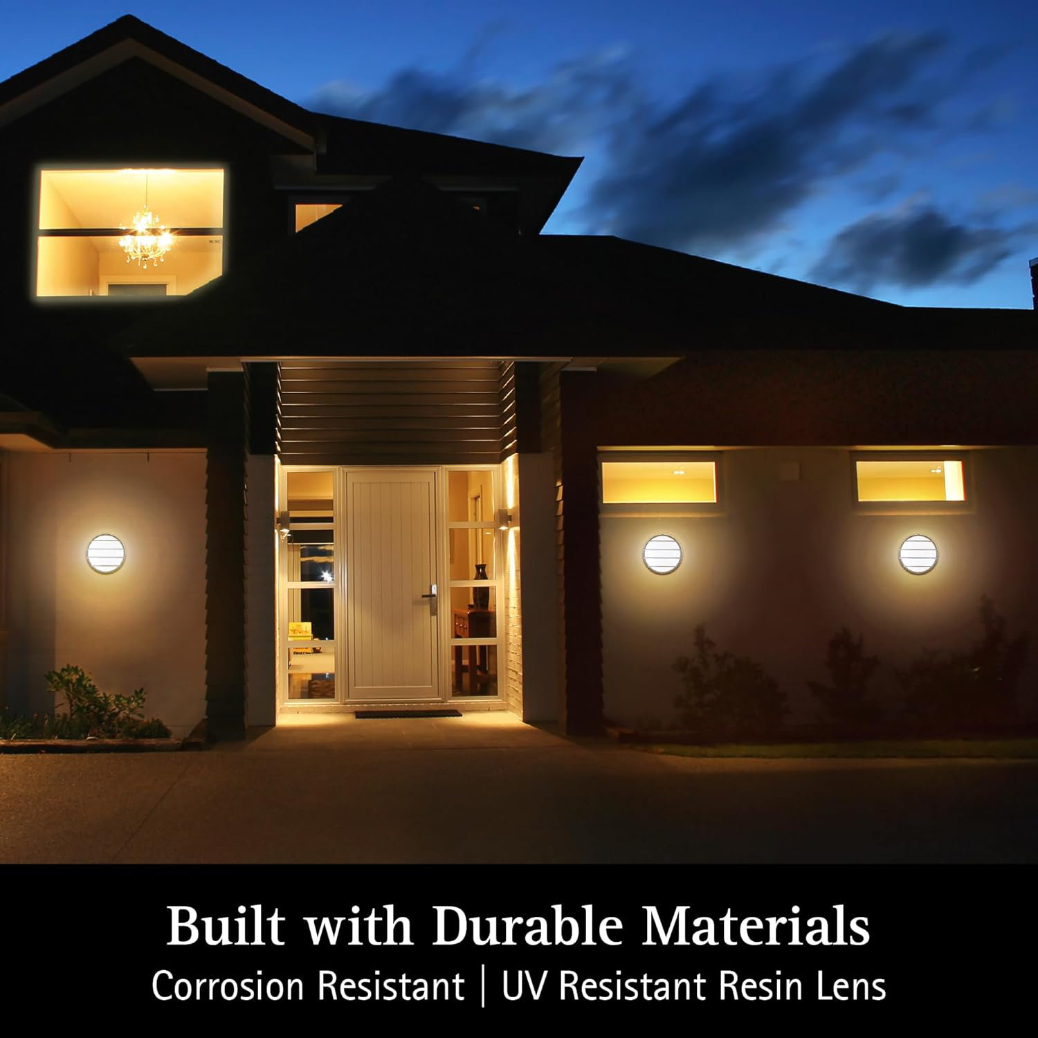 Ivy Bronx 9" Utility LED Bulkhead Fixture for Flush Mounting on Wall or ...