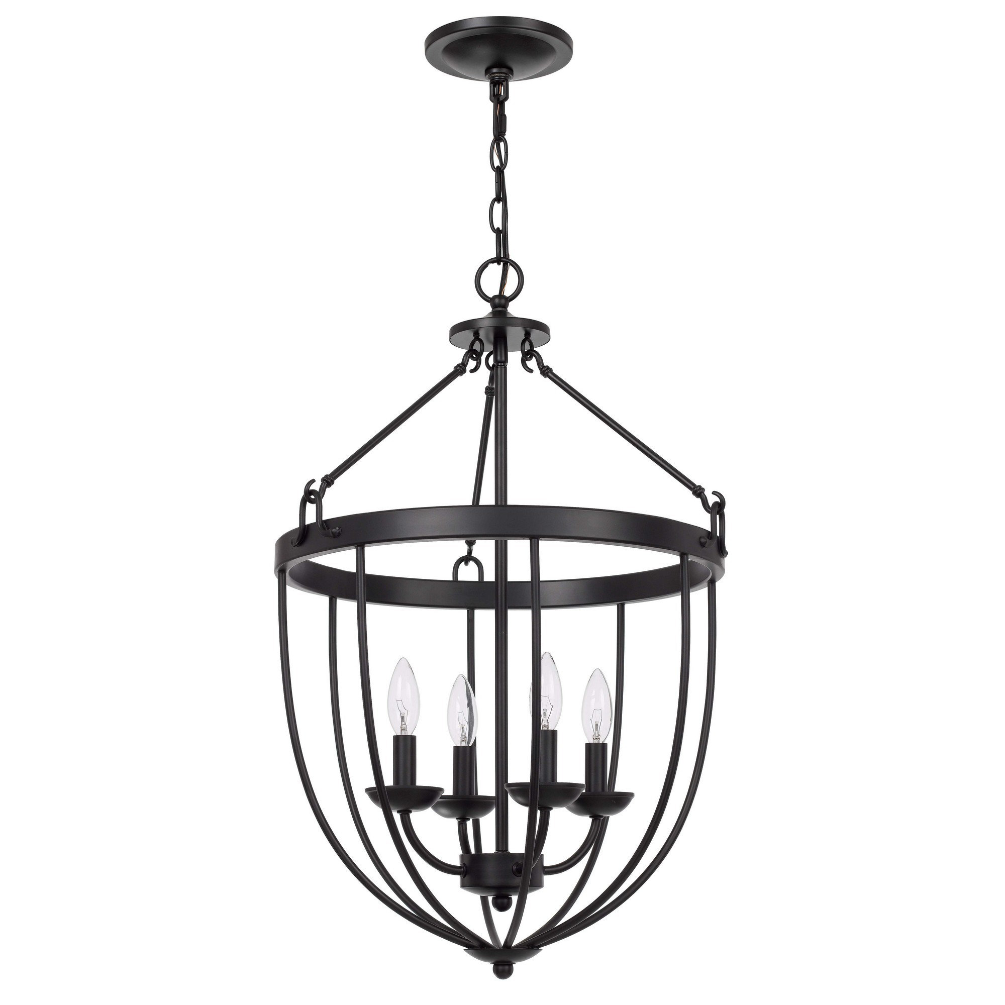 Benjara Chandelier with Metal Bird Cage Pendulum Design | Wayfair
