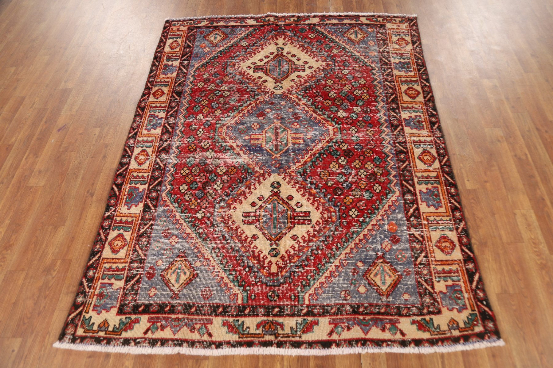 Bloomsbury Market Tribal Red Geometric Rug 5x6 | Wayfair