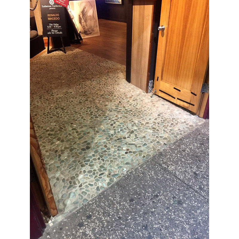 FuStone Taipei Green Leveled Pebbles Natural Stone Mosaic for Floor and ...