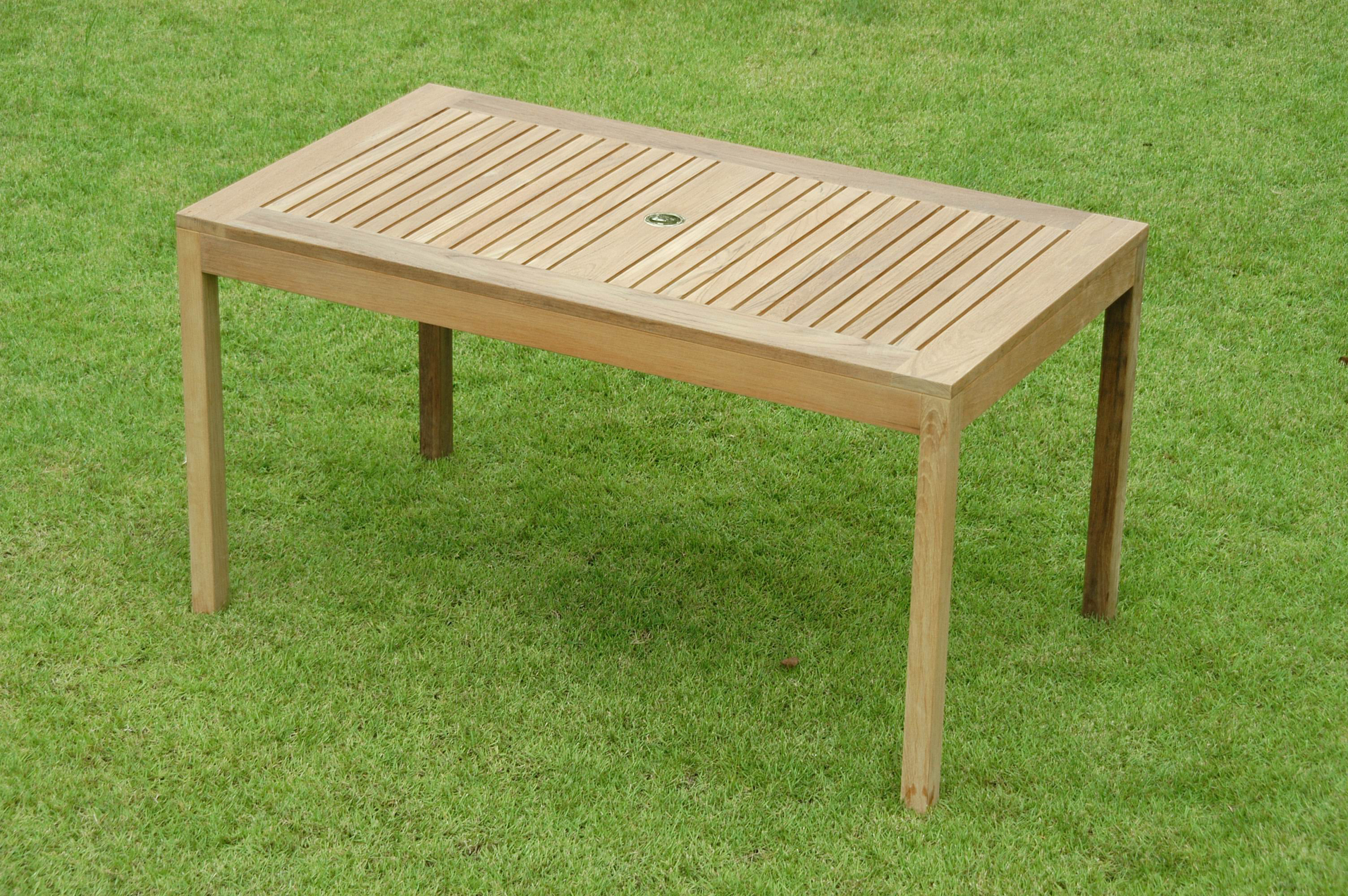 Wildon Home® Nelwyn Rectangular 55'' L x 31.5'' W Outdoor Dining Table ...