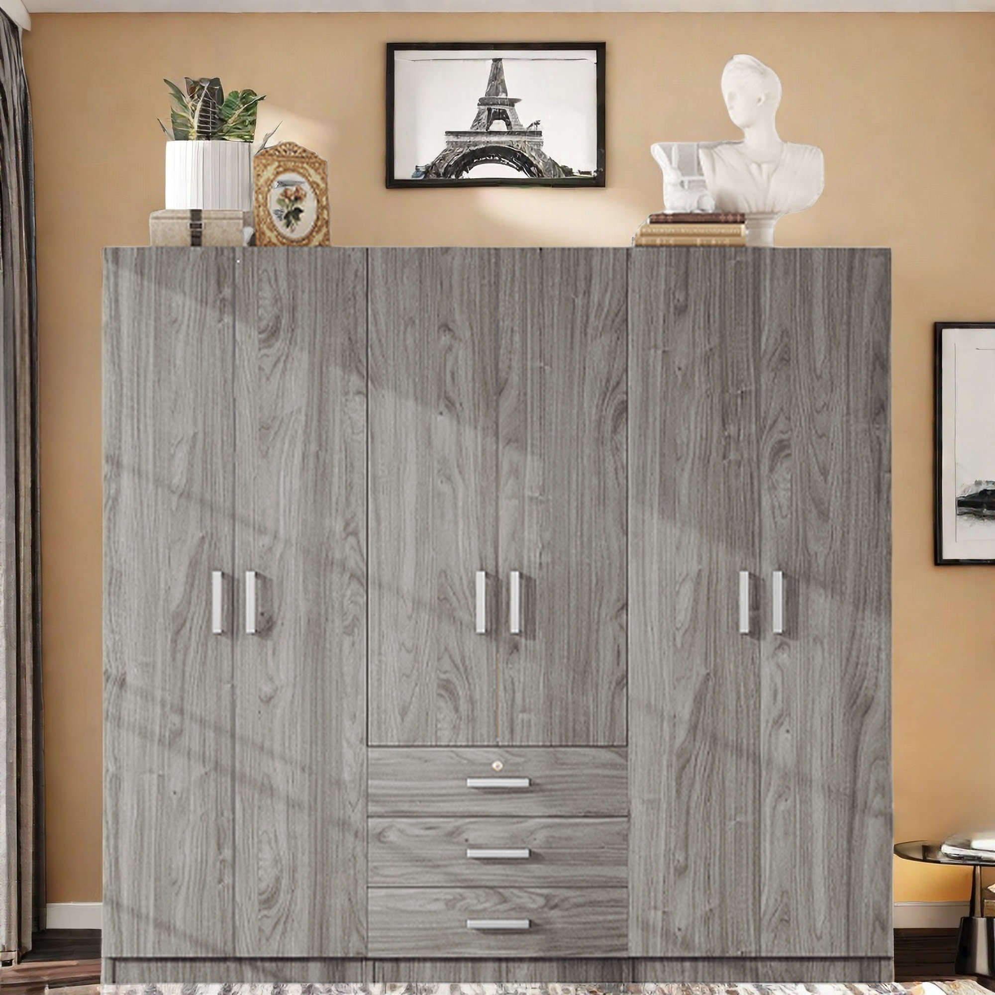 Latitude Run® Traylon With 3 Big Drawers And Metal Handles | Wayfair