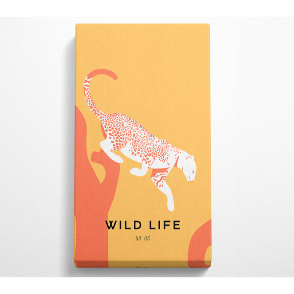Happy Larry Leopard Leap - Wrapped Canvas Art Prints | Wayfair.co.uk
