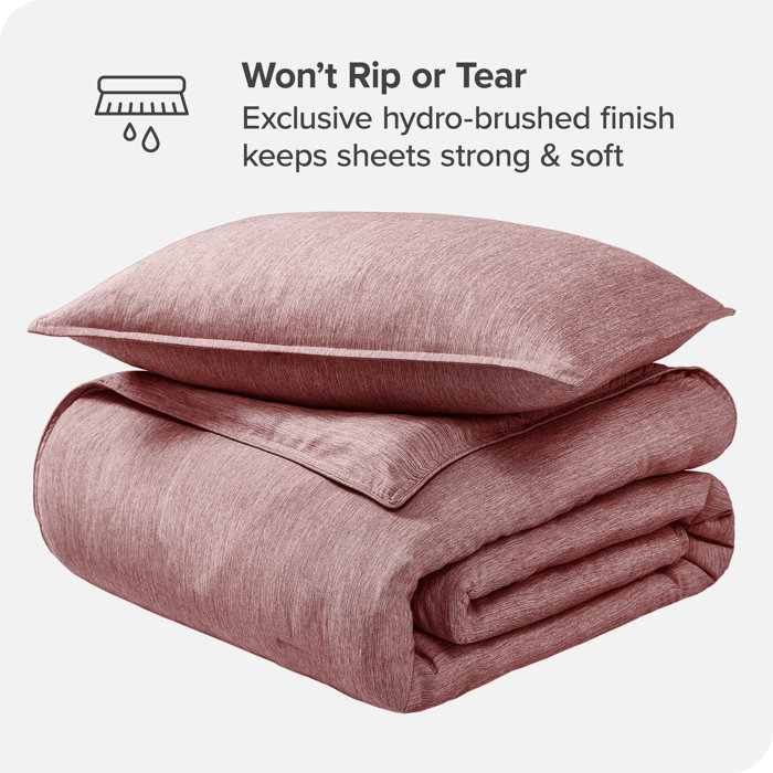 Bare Home Heathered Comforter Set - Ultra-Soft - Goose Down Alternative ...