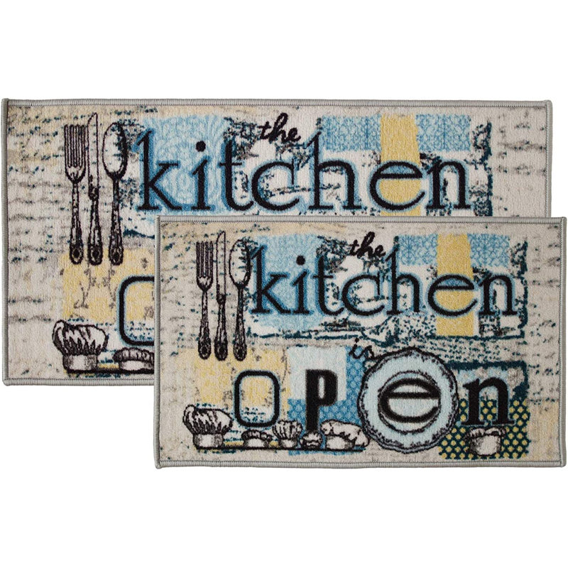 Red Barrel Studio® Ambania Open 2 Piece Kitchen Mat Set & Reviews | Wayfair