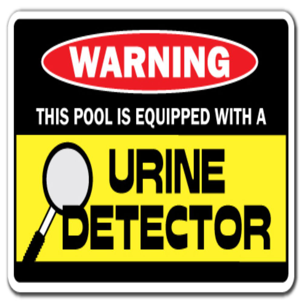 SignMission URINE DETECTOR Warning Sign Pee Pool Signs Spa Swimming ...