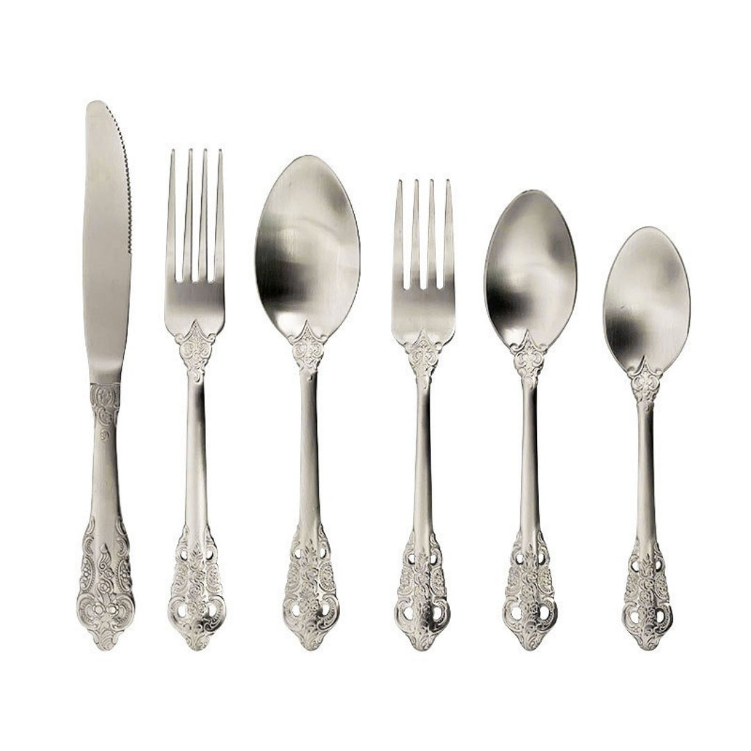 Bloomsbury Market 20 Piece Stainless Steel Cutlery Set, Antique ...