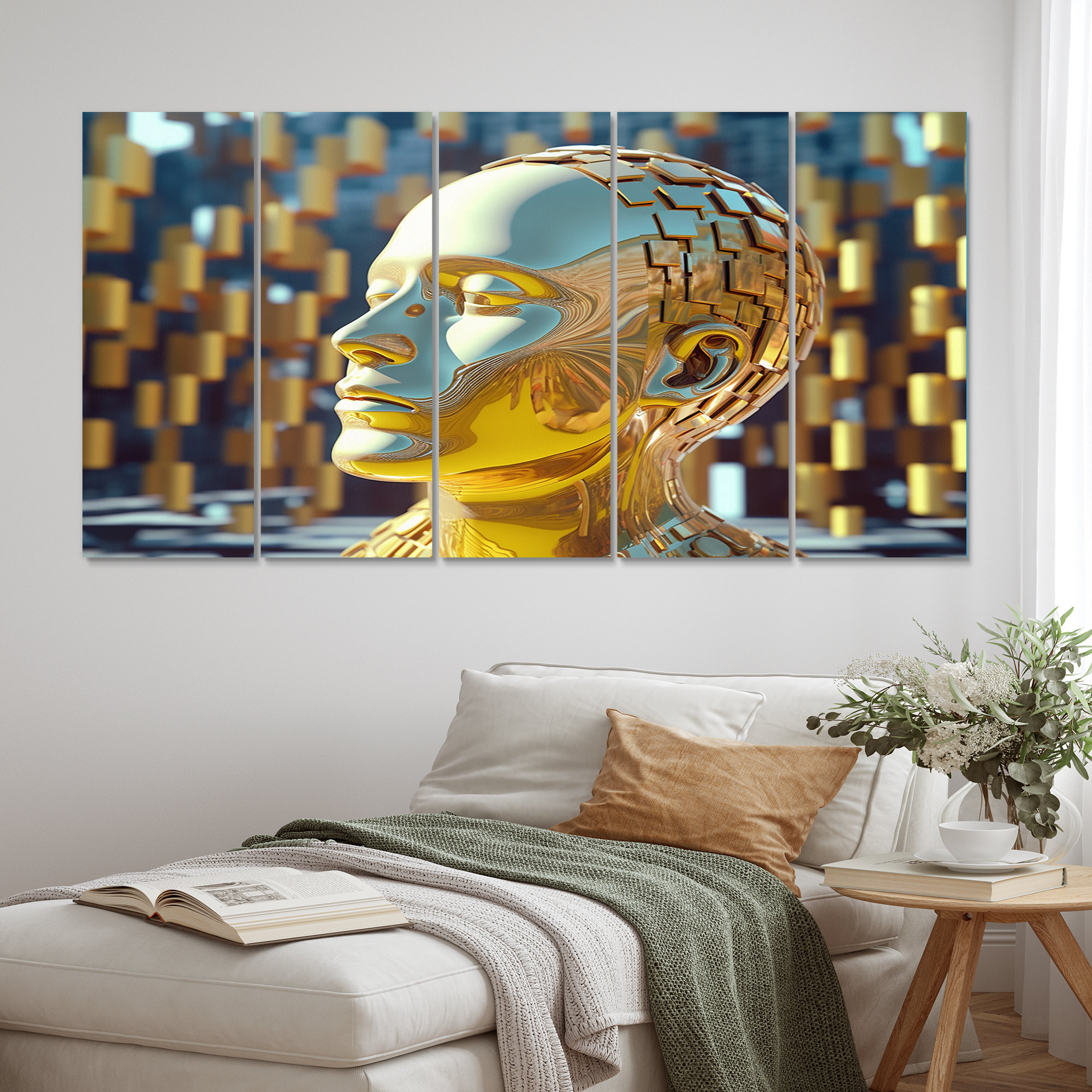 Mercer41 Golden Consciousness Matrix Of The Mind I - Man Wall Art ...