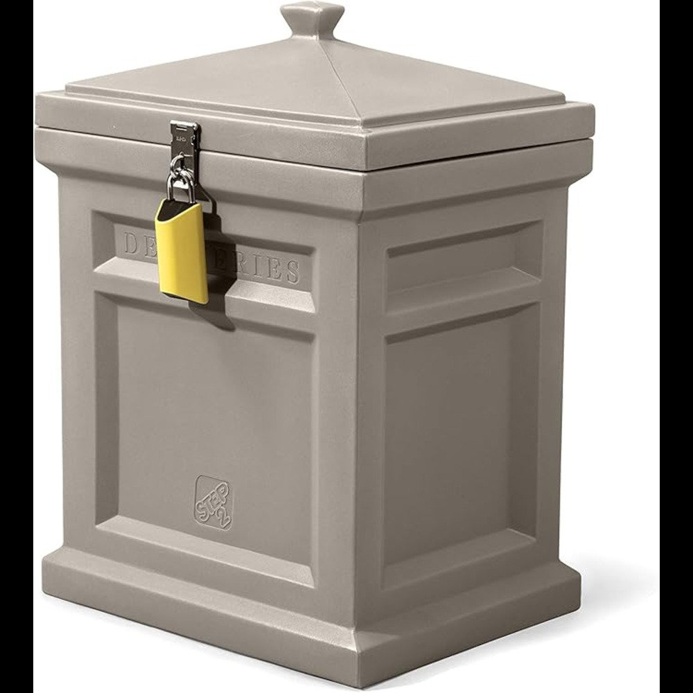 Invenitiah Step2 Deluxe Package Delivery Box, Rich Mocha,With Boxlock ...